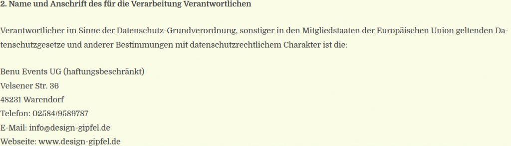 DSGVO – Design Gipfel